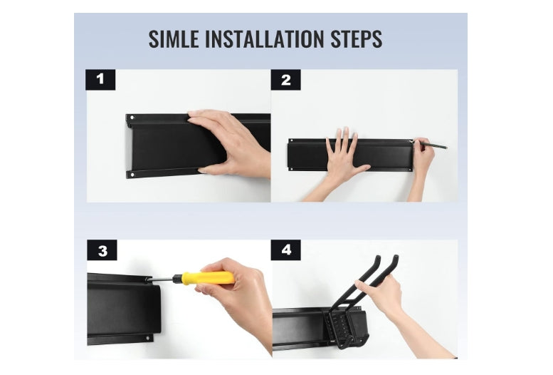 Aking Ace Wall Mount Storage Rack Hold Up to 350lbs Black- Free U.S. S ...