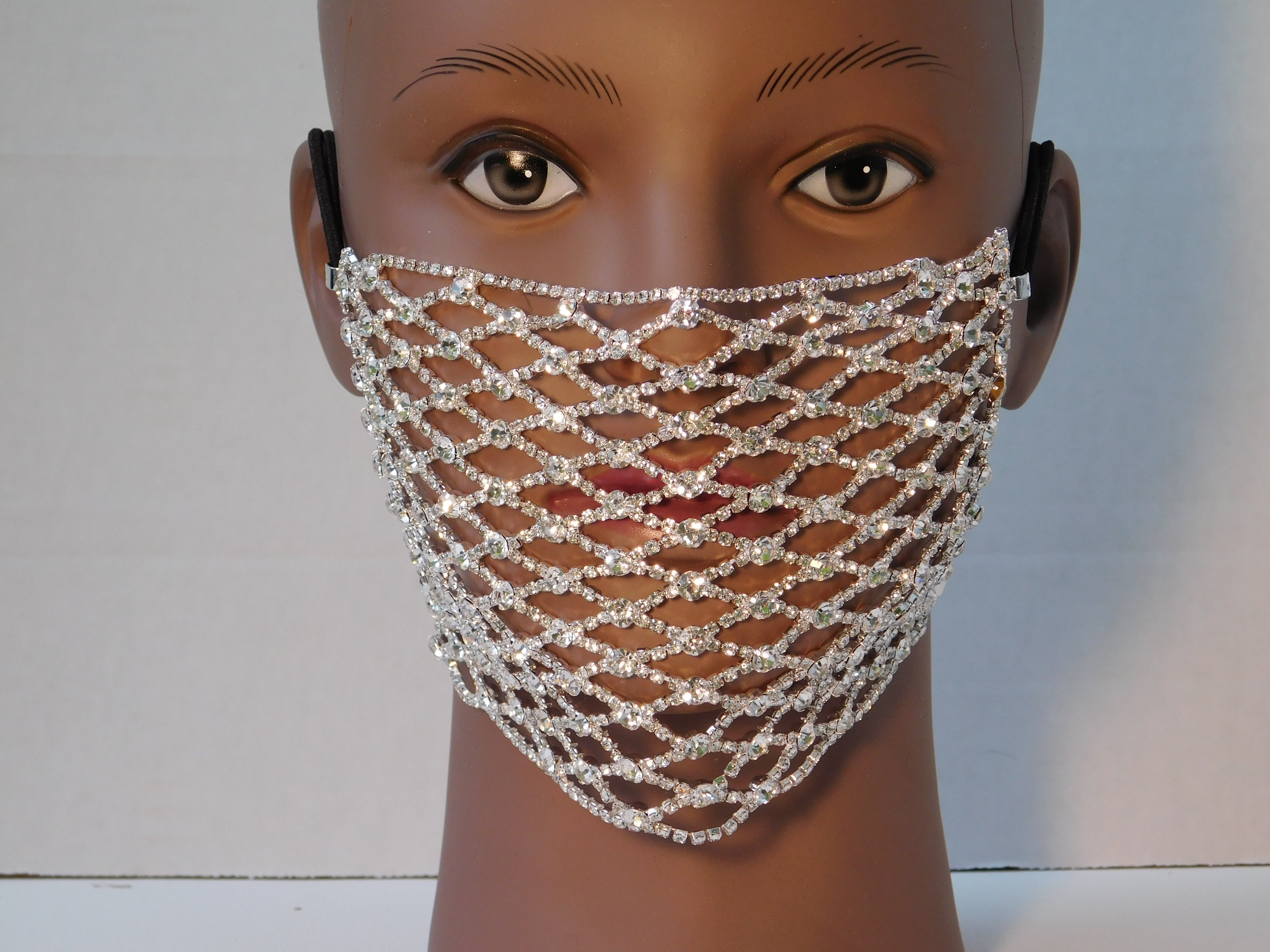 Rhinestone Face Mask Covers & Bow-tie – Discrete Unlimited