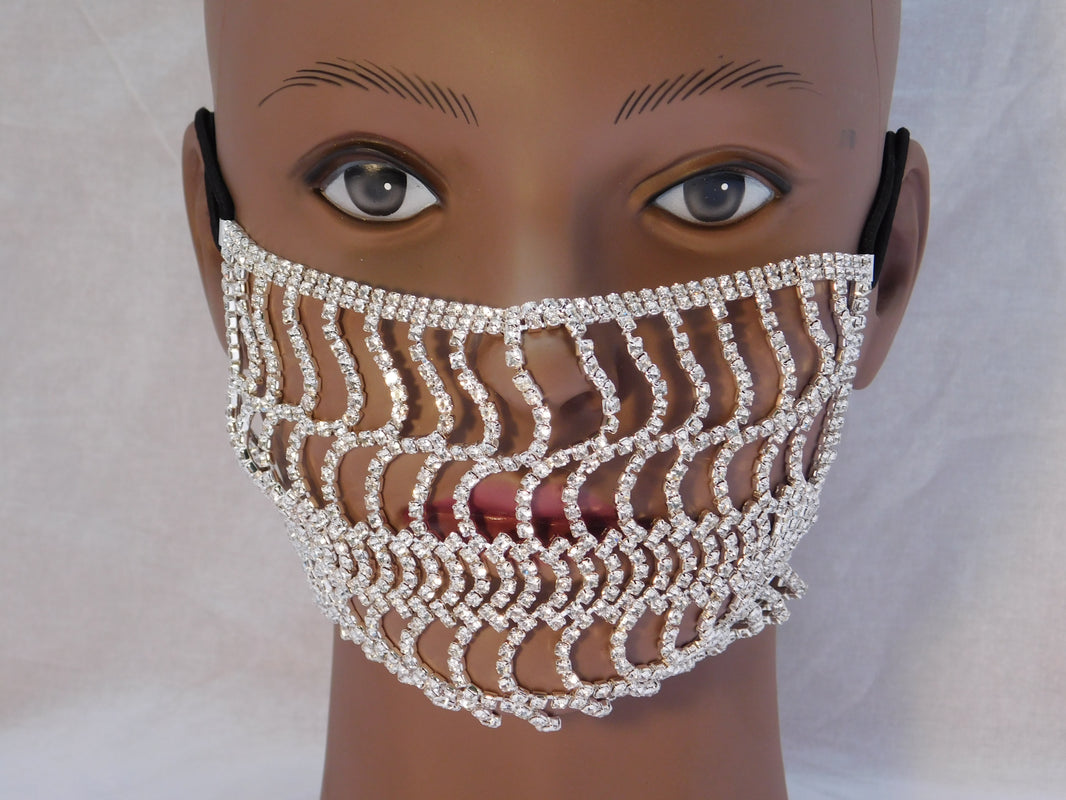 Rhinestone Face Mask Covers & Bow-tie – Discrete Unlimited